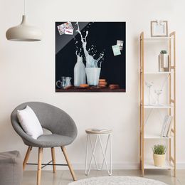 Bilderwelten Glasbild Kulinarisch modern einzigartig Glas Wandbild - Milch Komposition - Deko K&uuml;che