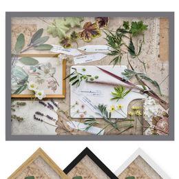 Bilderwelten Bild mit Rahmen - Querformat Blumen und Gartenkr&auml;uter Vintage