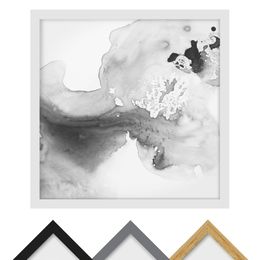Bilderwelten Bild mit Rahmen originell einzigartig Abstrakt inkl. Rahmung - Dunst und Wasser II - Deko Wohnzimmer Schlafzimmer