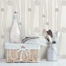 Bilderwelten Mustertapete Vliestapete modern Wandtapete einzigartig - Ligne Blanche - Streifen Wohnzimmer Schlafzimmer