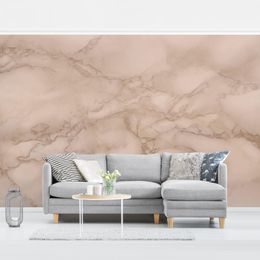 Bilderwelten Fototapete Vliestapete Motiv 3D-Effekt einzigartig - Marmoroptik Grau Braun - Beton Wohnzimmer Schlafzimmer