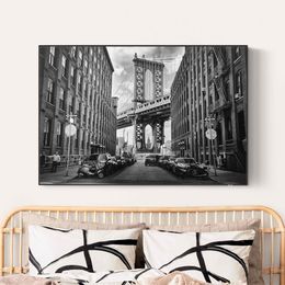Akustik-Wechselbild Manhattan Bridge in America
