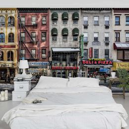 Bilderwelten Fototapete Stadt Motiv Wandtapete beige - Kalter Tag in NY - New York Wohnzimmer Schlafzimmer