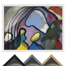 Bilderwelten Bild mit Rahmen originell einzigartig Abstrakt inkl. Rahmung - Wassily Kandinsky - Improvisation - Deko Wohnzimmer Schlafzimmer