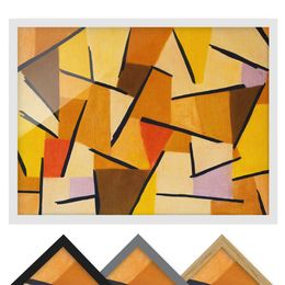 Bilderwelten Bild mit Rahmen originell einzigartig Abstrakt inkl. Rahmung - Paul Klee - Harmonisierter Kampf - Deko Wohnzimmer Schlafzimmer