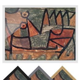Bilderwelten Bild mit Rahmen - Querformat Paul Klee - Bootsfahrt