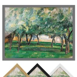 Bilderwelten Bild mit Rahmen - Querformat Paul C&eacute;zanne - Geh&ouml;ft Normandie