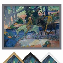 Bilderwelten Bild mit Rahmen - Querformat Paul Gauguin - Die Flucht
