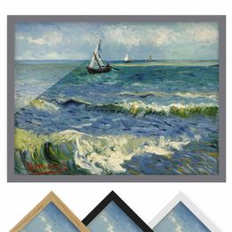Bilderwelten Bild mit Rahmen - Querformat Vincent van Gogh - Seelandschaft
