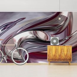 Bilderwelten Fototapete Vliestapete Abstrakt 3D-Effekt violett - Illusionary - Deko Wohnzimmer Schlafzimmer