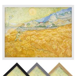 Kunstdruck mit Rahmen Vincent van Gogh - Kornfeld mit Schnitter