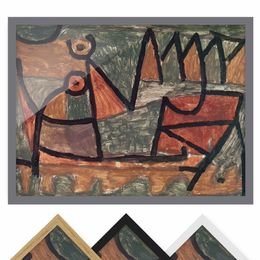 Bilderwelten Bild mit Rahmen - Querformat Paul Klee - Bootsfahrt