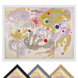 Bilderwelten Bild mit Rahmen - Querformat Wassily Kandinsky - Launische Formen