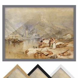 Bilderwelten Bild mit Rahmen - Querformat William Turner - Bernkastel an der Mosel