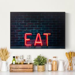 Akustik-Wechselbild Eat - Neonsign