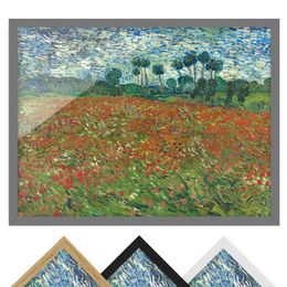 Bilderwelten Bild mit Rahmen - Querformat Vincent van Gogh - Mohnfeld