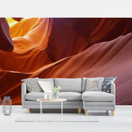 Bilderwelten Fototapete Natur Motiv Wandtapete orange - Inner Canyon - Landschaft Wohnzimmer Schlafzimmer