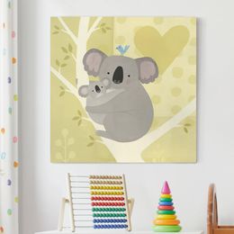 Bilderwelten Leinwandbild - Quadrat Mama und ich - Koalas