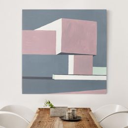 Bilderwelten Leinwandbild - Quadrat Schatten der W&auml;nde I