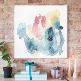 Bilderwelten Leinwandbild originell Abstrakt Aquarell Leinwanddruck - Intrige I - Wandbild XXL Wohnzimmer Schlafzimmer