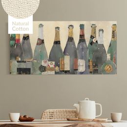 Bilderwelten Leinwandbild - Querformat Entkorkt - Champagner