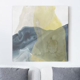 Bilderwelten Leinwandbild - Quadrat Ozean und W&uuml;ste III