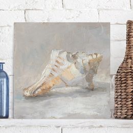 Bilderwelten Leinwandbild Tiere modern Kunstdruck beige - Muschel-Studie I - Wandbild XXL Wohnzimmer Schlafzimmer