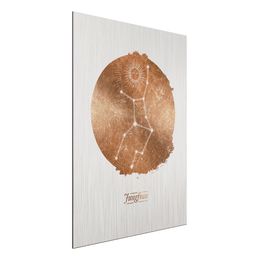Bilderwelten Alu-Dibond Outdoor Bild Sternzeichen Jungfrau Gold