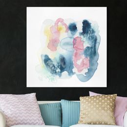 Bilderwelten Leinwandbild originell Abstrakt Aquarell Leinwanddruck - Intrige II - Wandbild XXL Wohnzimmer Schlafzimmer