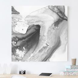 Bilderwelten Leinwandbild - Quadrat Dunst und Wasser I