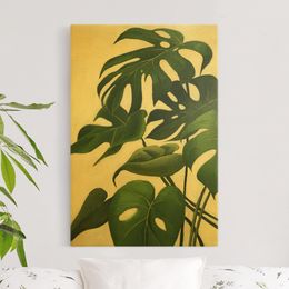 Bilderwelten Leinwandbild - Hochformat Lieblingspflanzen - Monstera