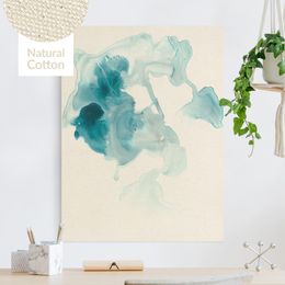 Bilderwelten Leinwandbild - Hochformat Aquamarin im Dunst I