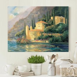 Bilderwelten Leinwandbild - Querformat Italienische Landschaft - Landhaus