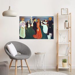 Bilderwelten Glasbild - Querformat Edvard Munch - Der Tanz des Lebens