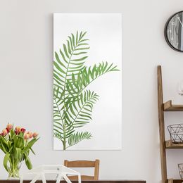 Bilderwelten Leinwandbild - Hochformat Palme Aquarell