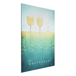 Bilderwelten Alu-Dibond Outdoor Bild Reiseposter - Amsterdam