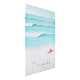 Bilderwelten Alu-Dibond Outdoor Bild Reiseposter - Biarritz