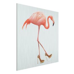 Alu-Dibond Flamingo mit High Heels