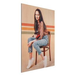 Bilderwelten Alu-Dibond Outdoor Bild Retro Mona Lisa