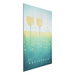Bilderwelten Alu-Dibond Outdoor Bild Reiseposter - Amsterdam