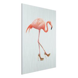 Bilderwelten Alu-Dibond Outdoor Bild Flamingo mit High Heels