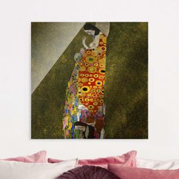 Glasbild Gustav Klimt - Die Hoffnung II