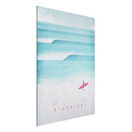Bilderwelten Alu-Dibond Outdoor Bild Reiseposter - Biarritz