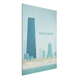 Bilderwelten Alu-Dibond Outdoor Bild Reiseposter - Chicago