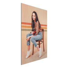 Bilderwelten Alu-Dibond Outdoor Bild Retro Mona Lisa