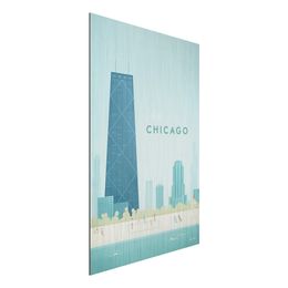 Bilderwelten Alu-Dibond Outdoor Bild Reiseposter - Chicago