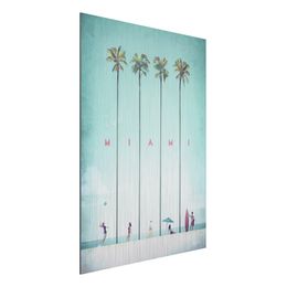 Bilderwelten Alu-Dibond Outdoor Bild Reiseposter - Miami