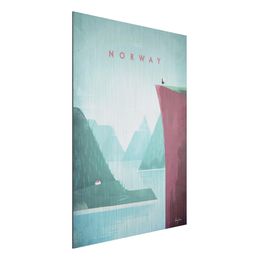 Bilderwelten Alu-Dibond Outdoor Bild Reiseposter - Norwegen