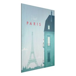 Bilderwelten Alu-Dibond Outdoor Bild Reiseposter - Paris