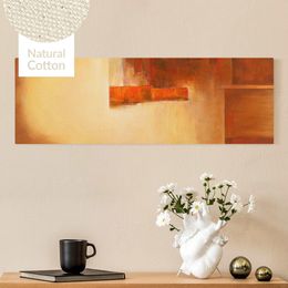Bilderwelten Leinwandbild - Panorama Balance Orange Braun
